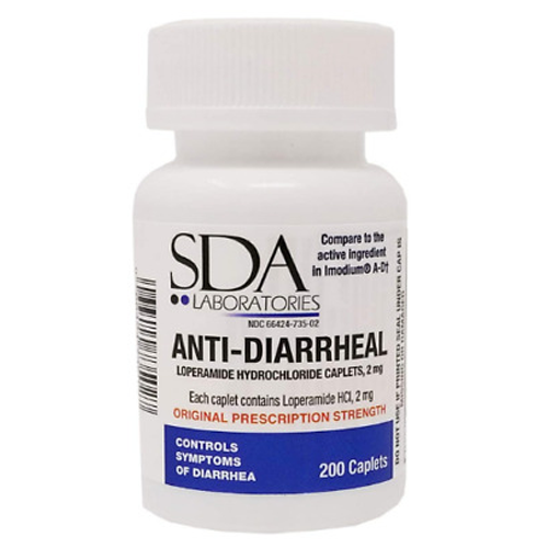 Anti-Diarrheal 2mg HCL 200 Caplets by SDA LABS – Frenzy Fox
